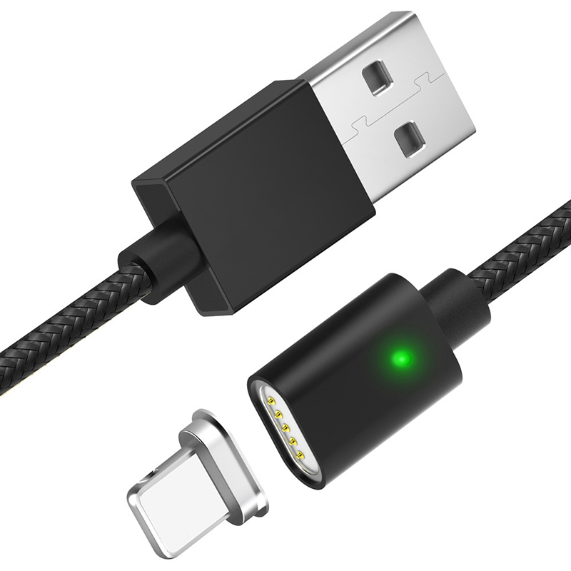 1M Nylon flat magnet charger cable